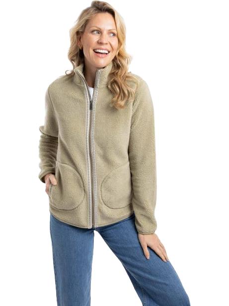 WEIRD FISH Lucille Lightweight Full Zip Borg Fleece Jacket